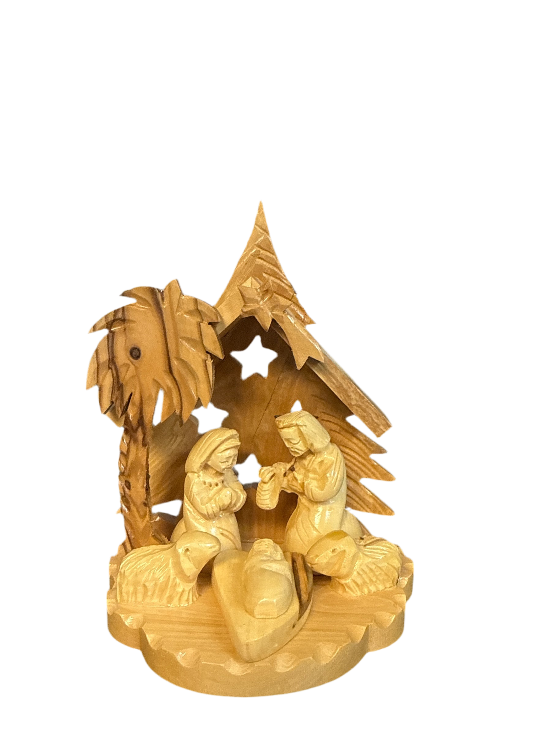 Miniature Hand-Carved Olive Wood Nativity Scene – Made in Bethlehem ...